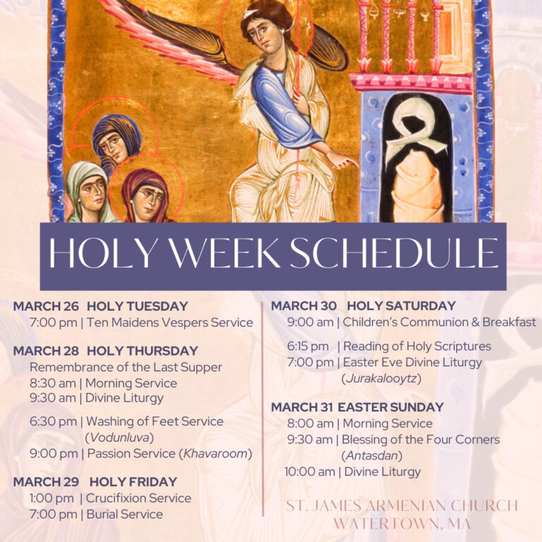 Holy Week Schedule 2024